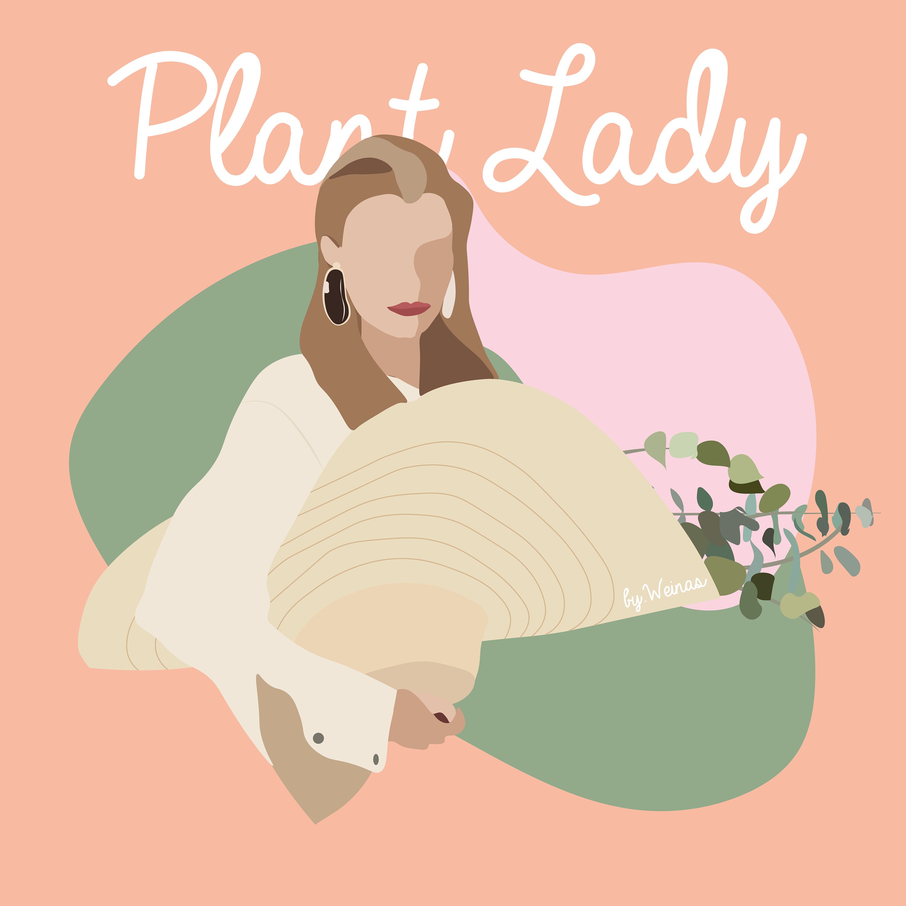 Custom Digital Portrait With Plants - Etsy