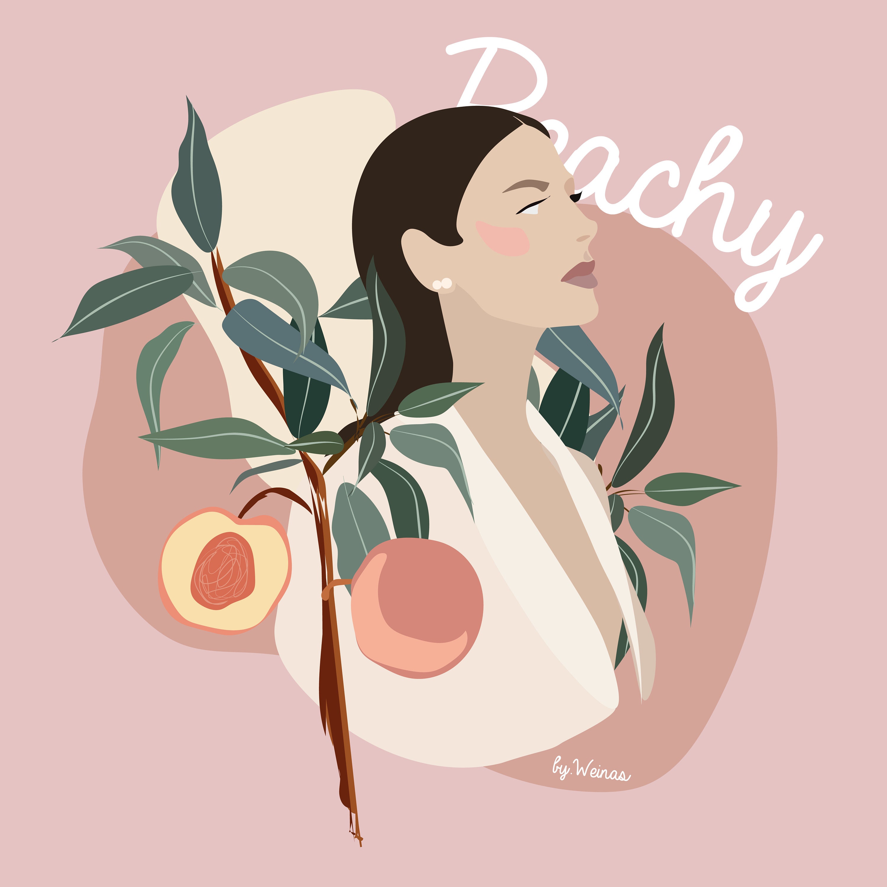 Custom Digital Portrait With Plants - Etsy