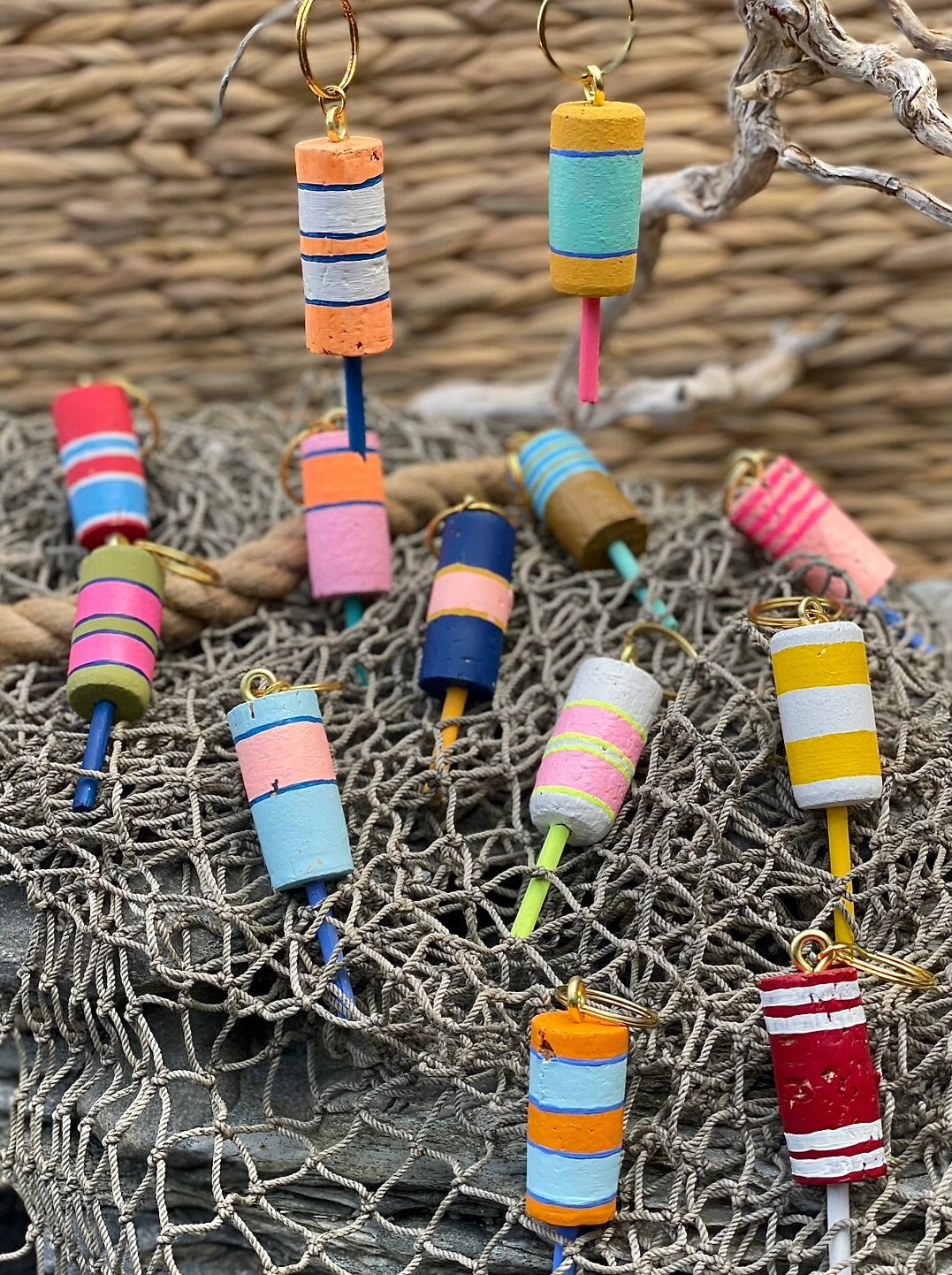 Wine Cork Buoy Keychain - Etsy