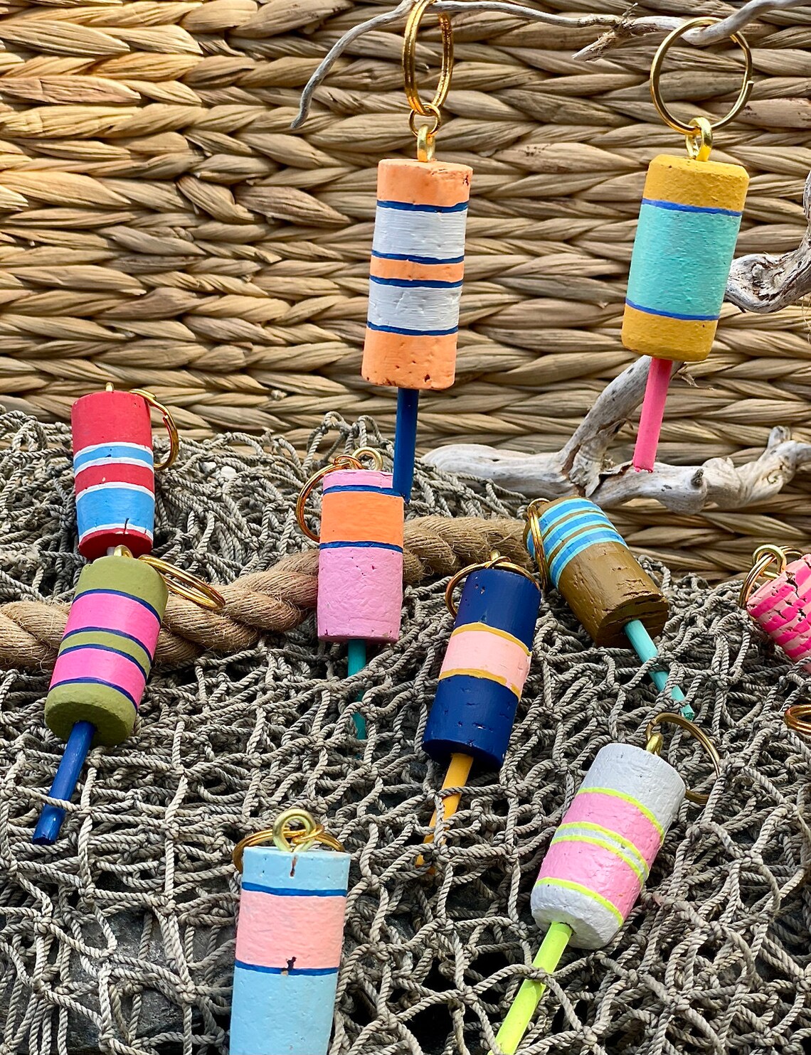 Wine Cork Buoy Keychain - Etsy