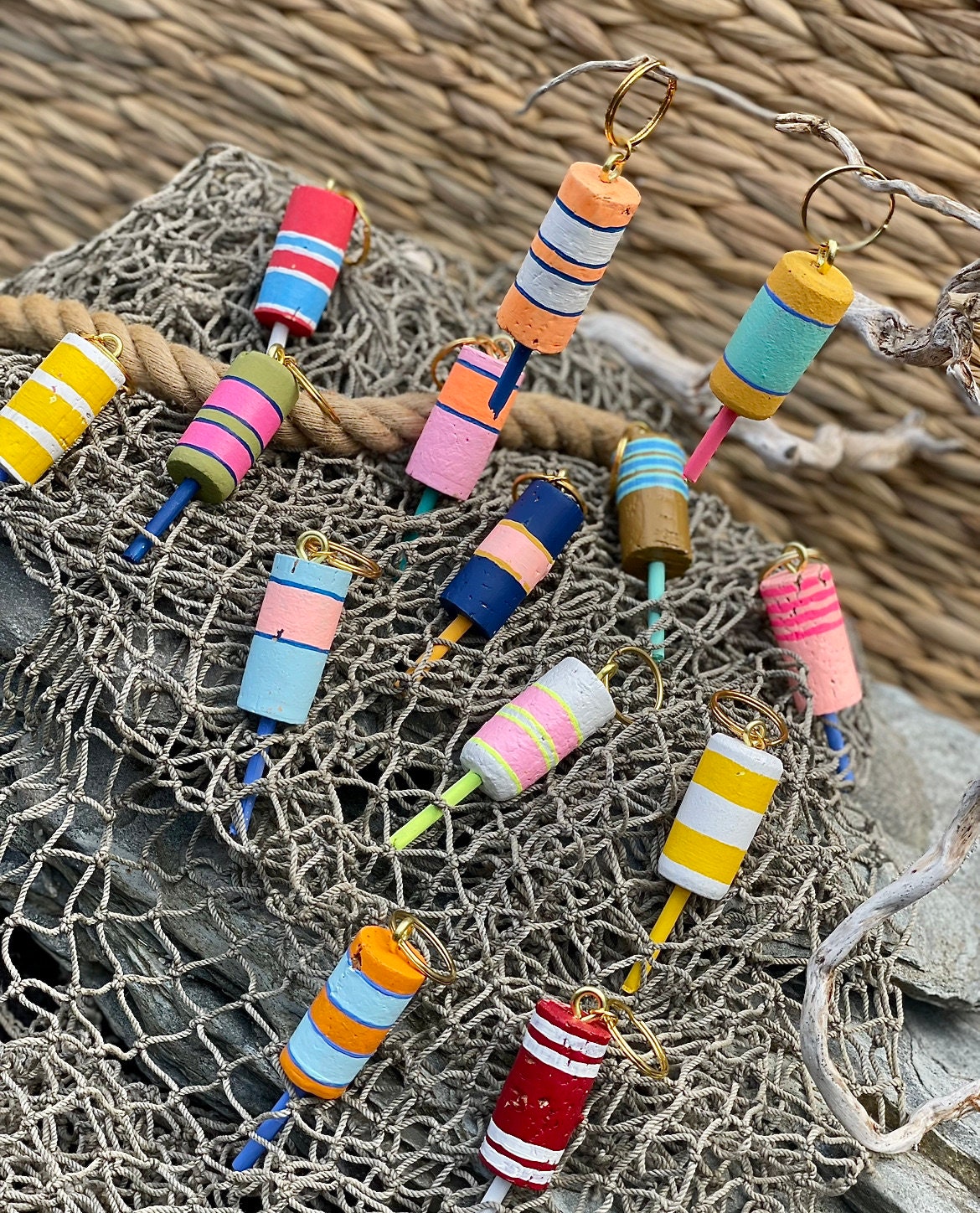 Wine Cork Buoy Keychain - Etsy