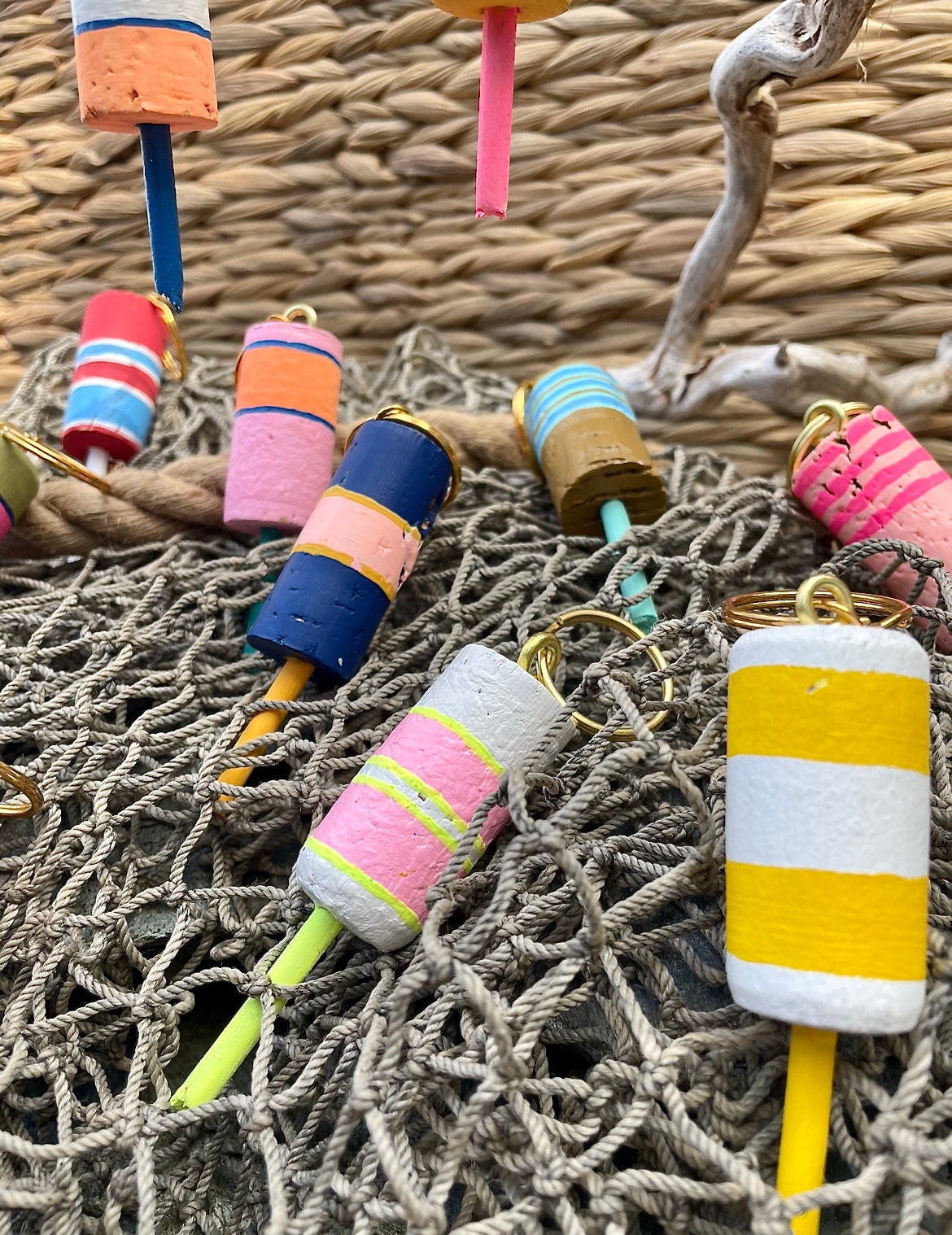 Wine Cork Buoy Keychain - Etsy