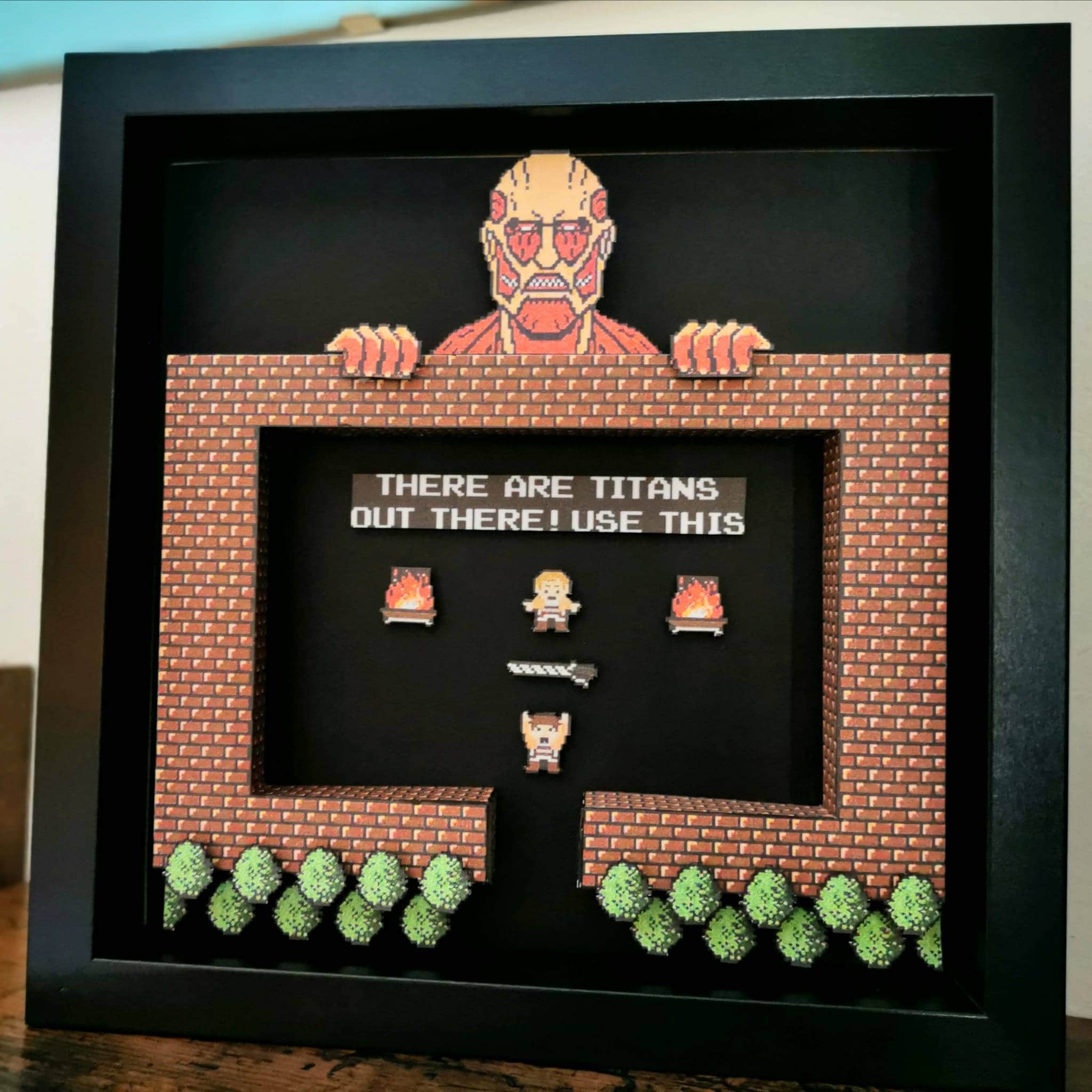 Attack on Titan 8 Bit SHADOWBOX | Etsy