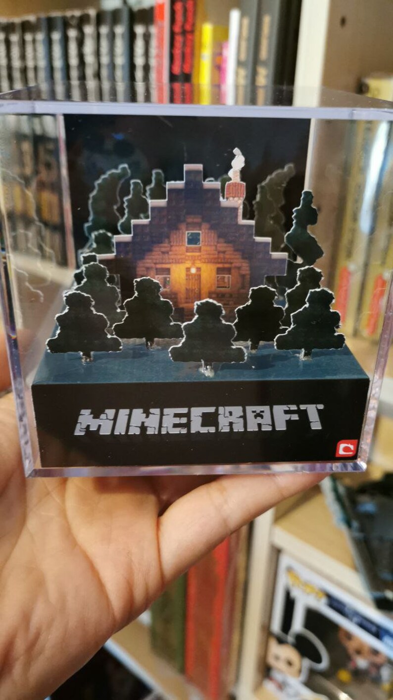 Minecraft - 3D Diorama Cube - Etsy