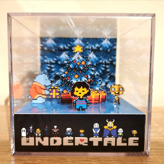 UNDERTALE Christmas Diorama Cube 3D | Etsy