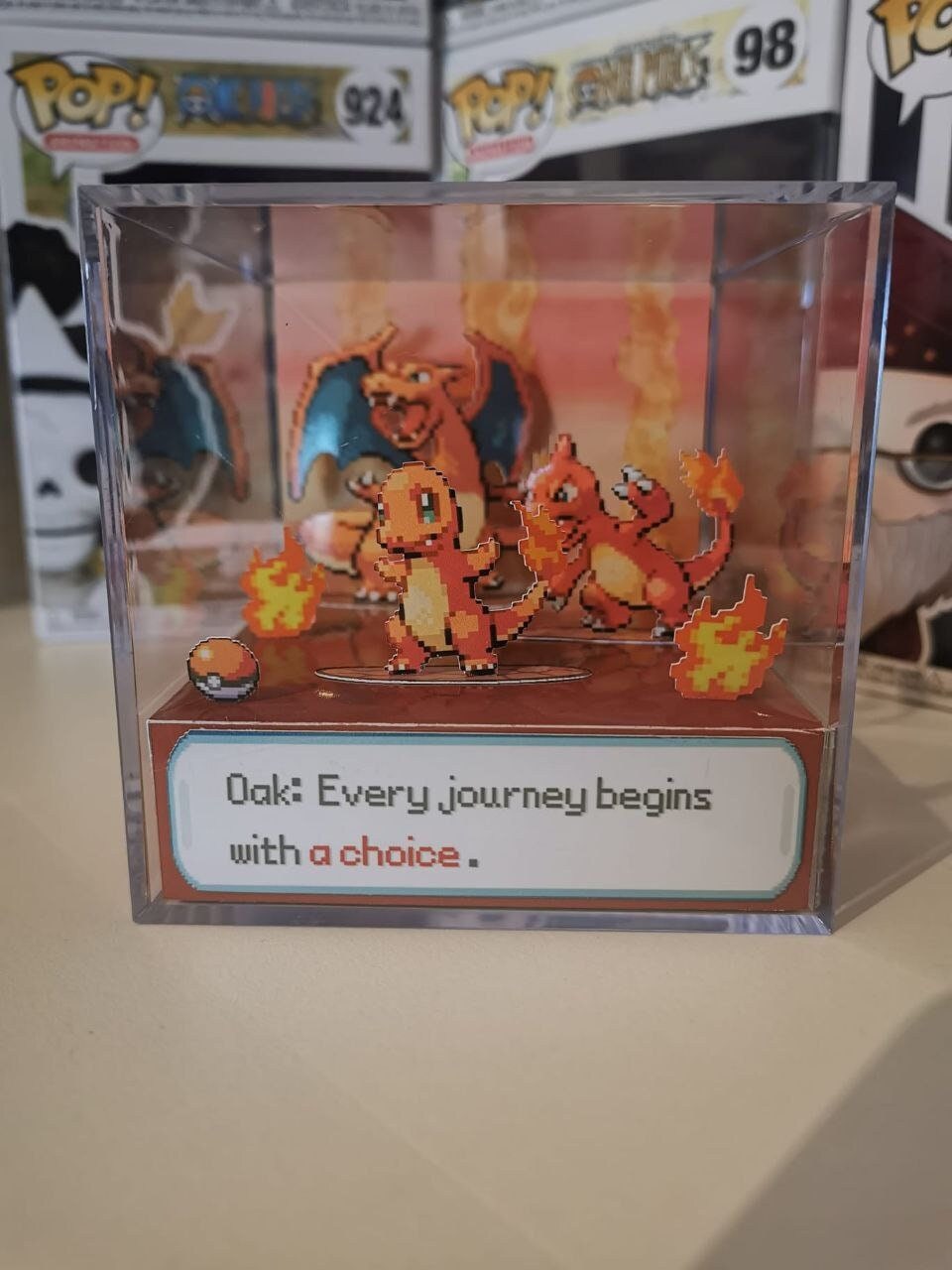 Charmander Charmeleon Charizard Pokémon 3D Diorama Cube - Etsy