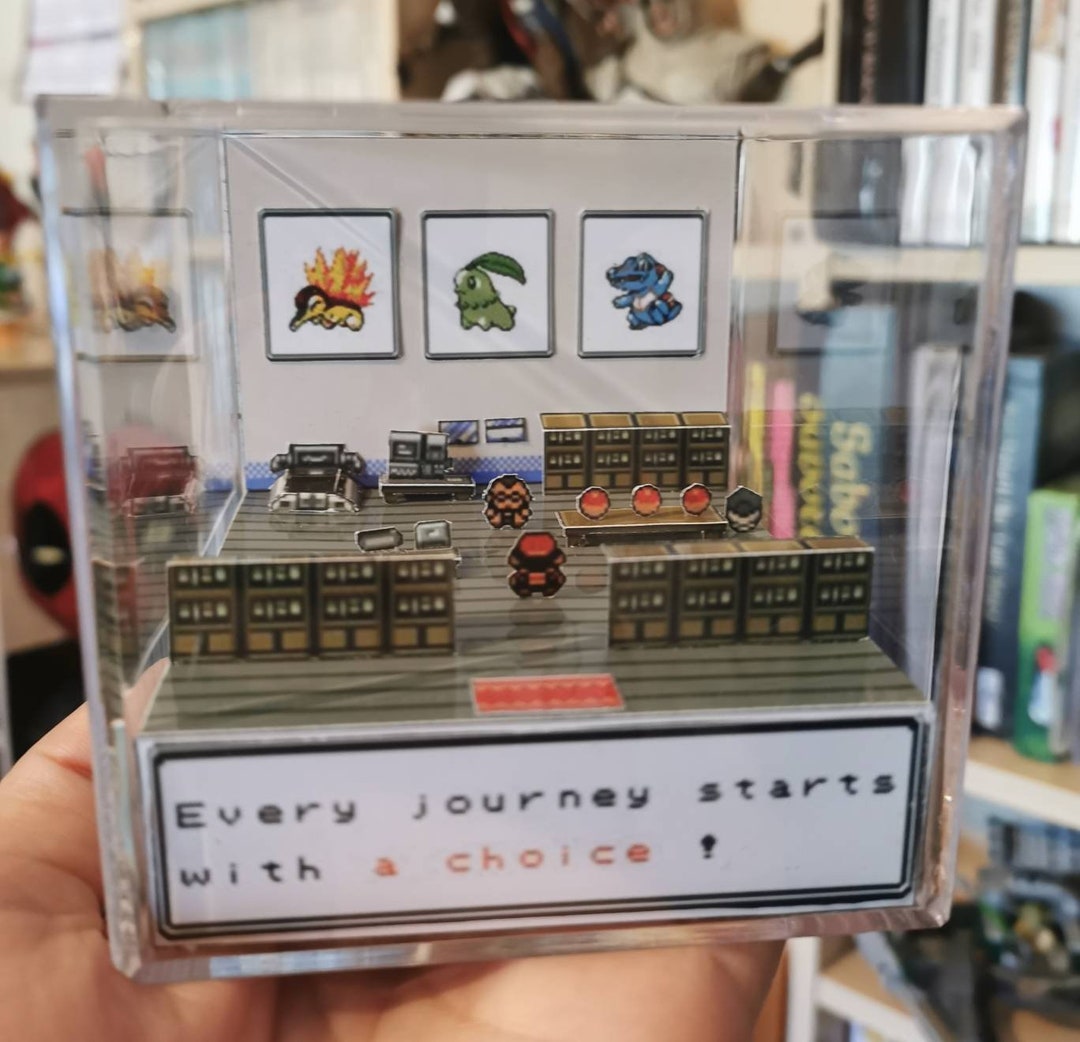 Pokemon Gold and Silver Gen2 - 3D Diorama Cube - Etsy