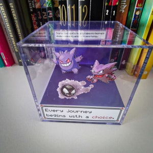 Gastly Haunter Gengar Pokémon- 3D Diorama Cube - Etsy