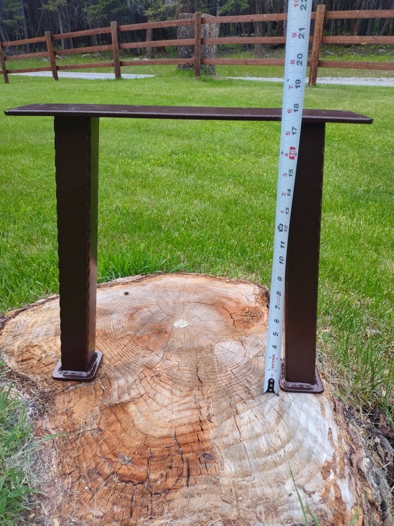 Hammered Rustic Western Style Metal Table Legs - Etsy
