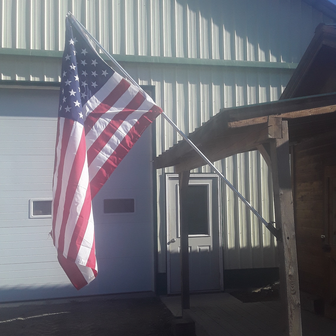 Powder Coated Flag Pole Wall Mount Bracket | Etsy