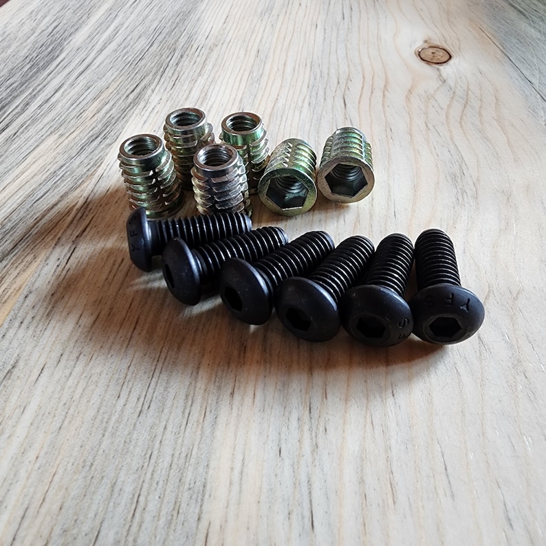 Threaded Wood Inserts and Furniture Bolt Hardware Packs for Attaching ...