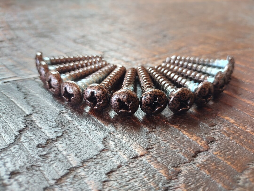 12 Pack Powder Coated Metal Wood Screws - Etsy