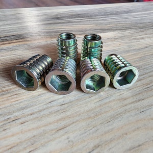 Threaded Wood Inserts and Furniture Bolt Hardware Packs for Attaching ...