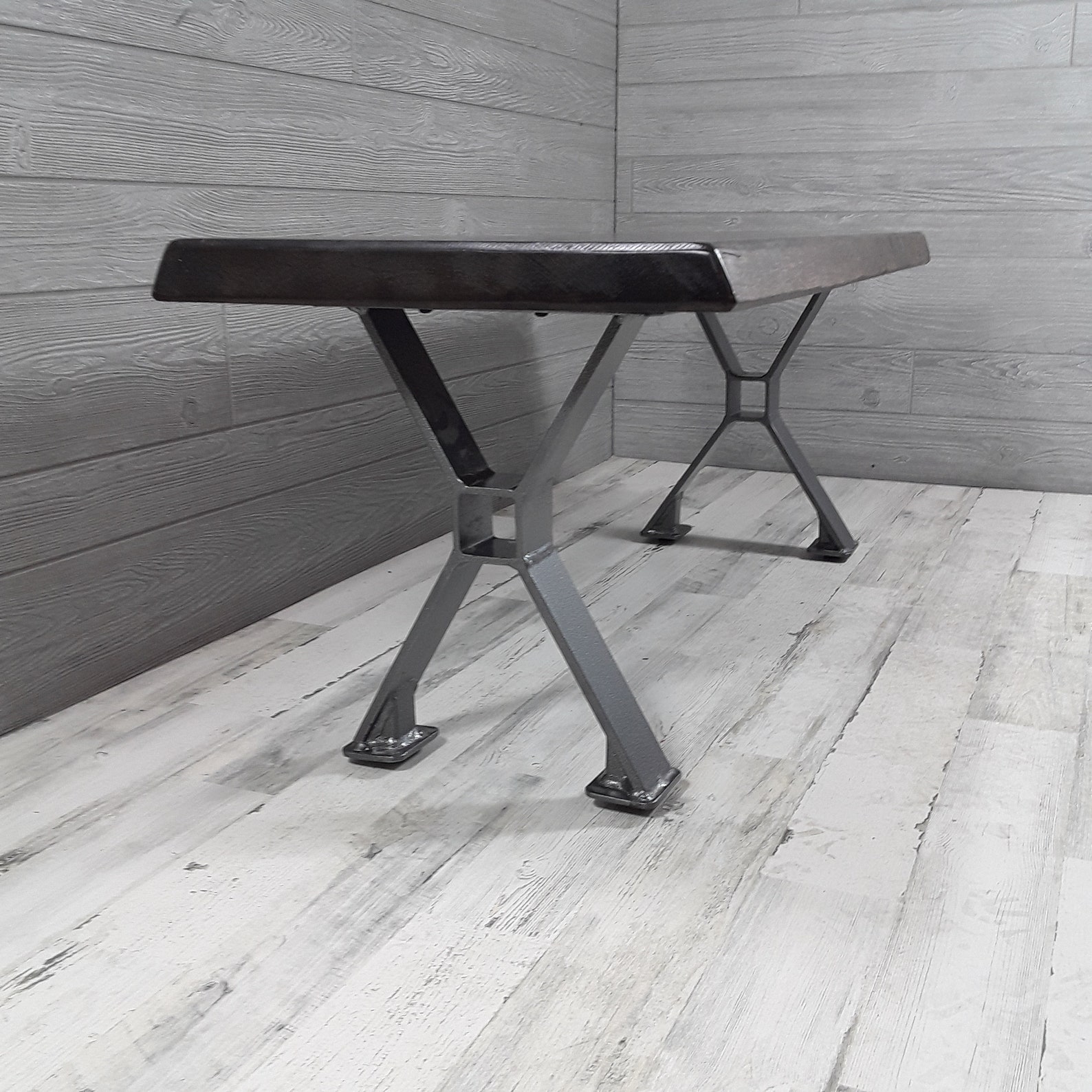 Crossbeam Series Silver Vein Metal Bench Legs - Etsy