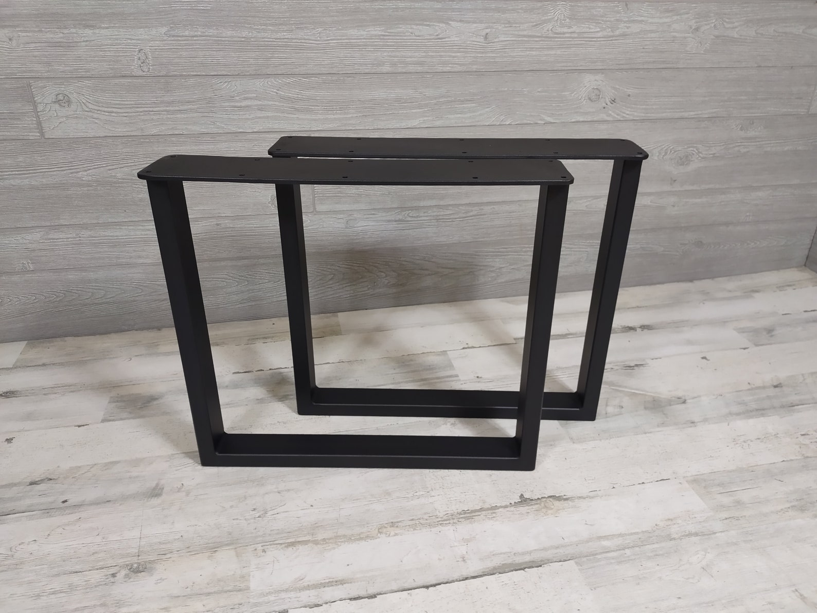 Powder Coated Metal Table Legs U Style Set of Two - Etsy