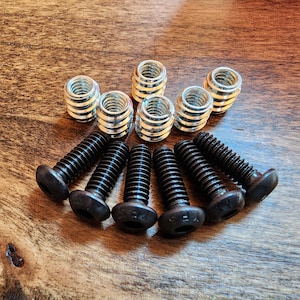 Threaded Wood Inserts and Furniture Bolt Hardware Packs for Attaching ...