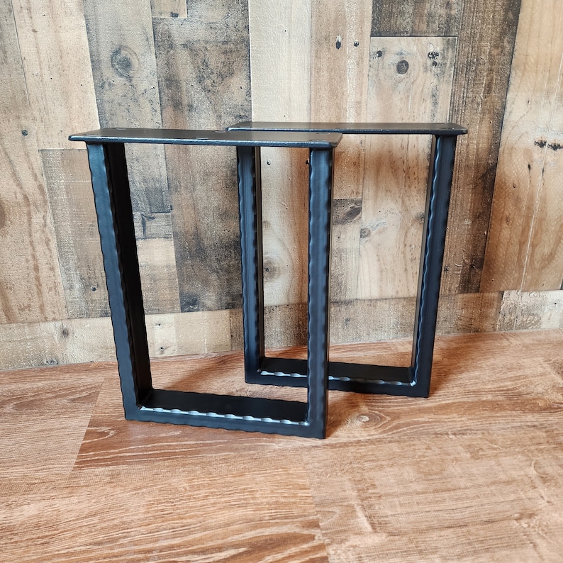 Hammered Rustic U Style Table Legs - Etsy
