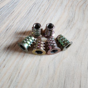 Threaded Wood Inserts and Furniture Bolt Hardware Packs for Attaching ...