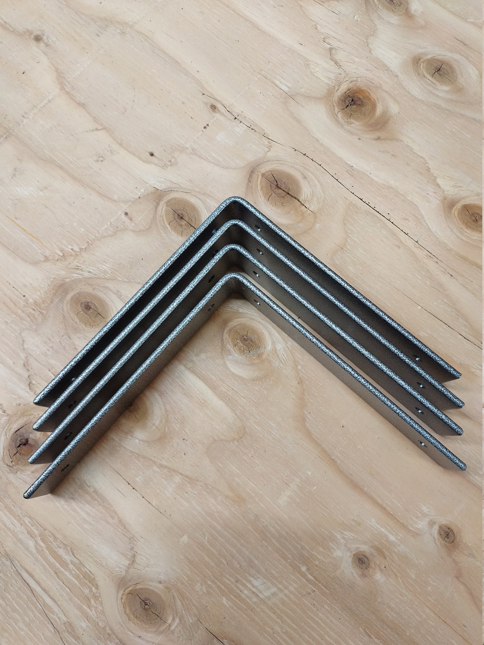 4-pack Powder Coated Metal Shelf Brackets | Powder Coated| DIY Shelving ...