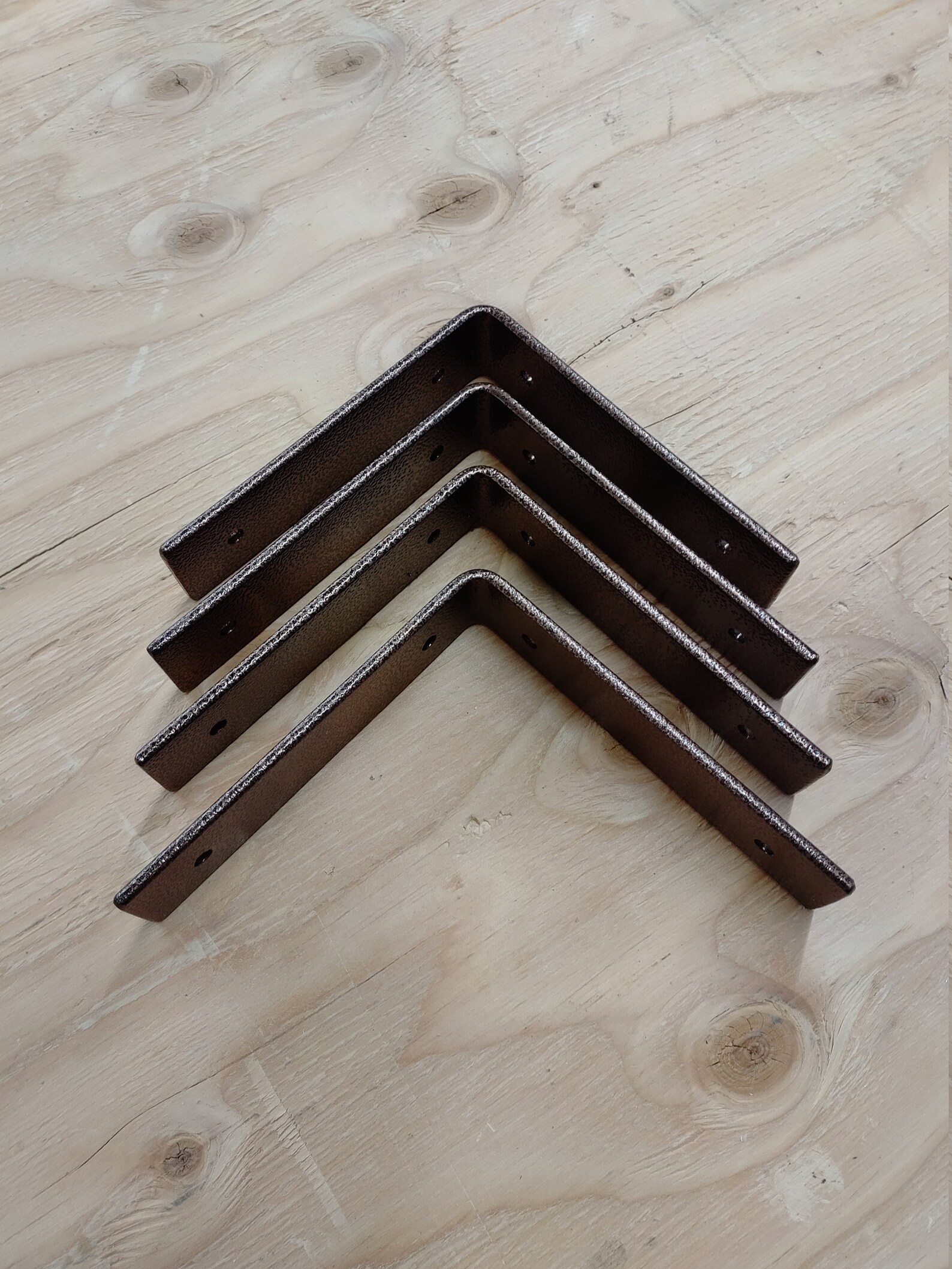 4-pack Powder Coated Metal Shelf Brackets | Powder Coated| DIY Shelving ...