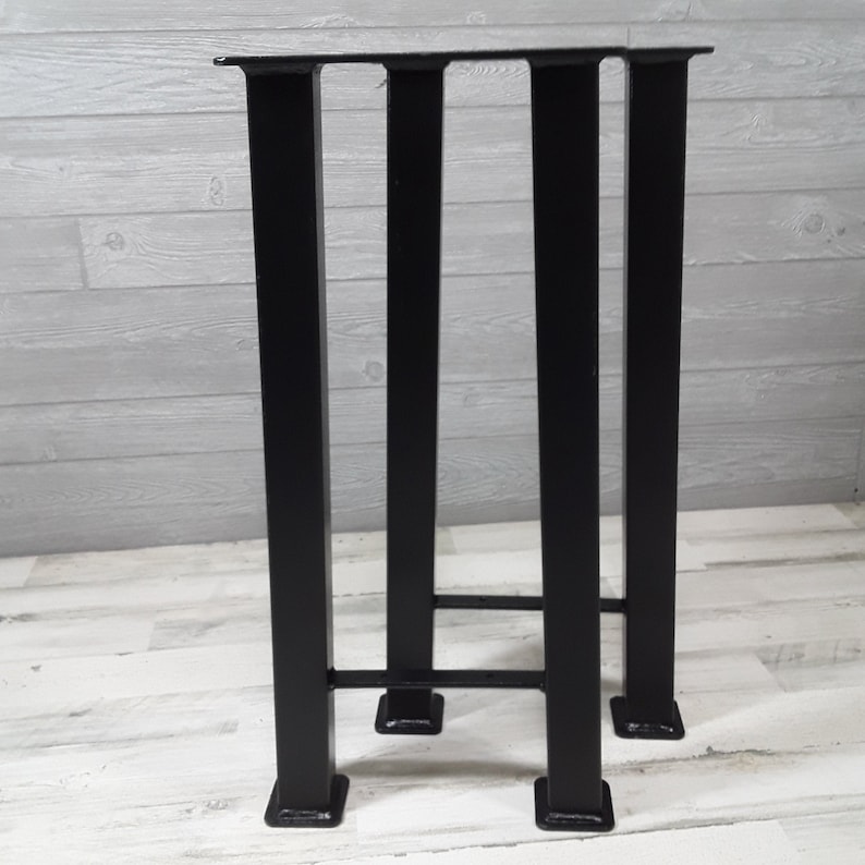 Black Powder Coated Sofa Table Legs W/shelf Bracket | Etsy