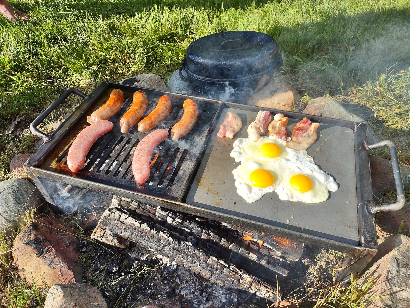Campfire Cooking Grill/griddle-usa Made-free Shipping - Etsy