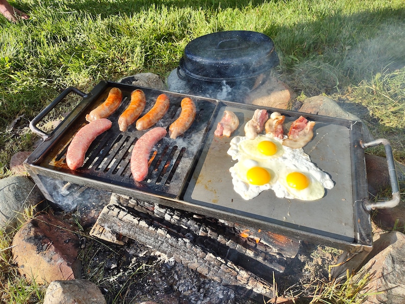 Campfire Cooking Grill/griddle-usa Made-free Shipping - Etsy