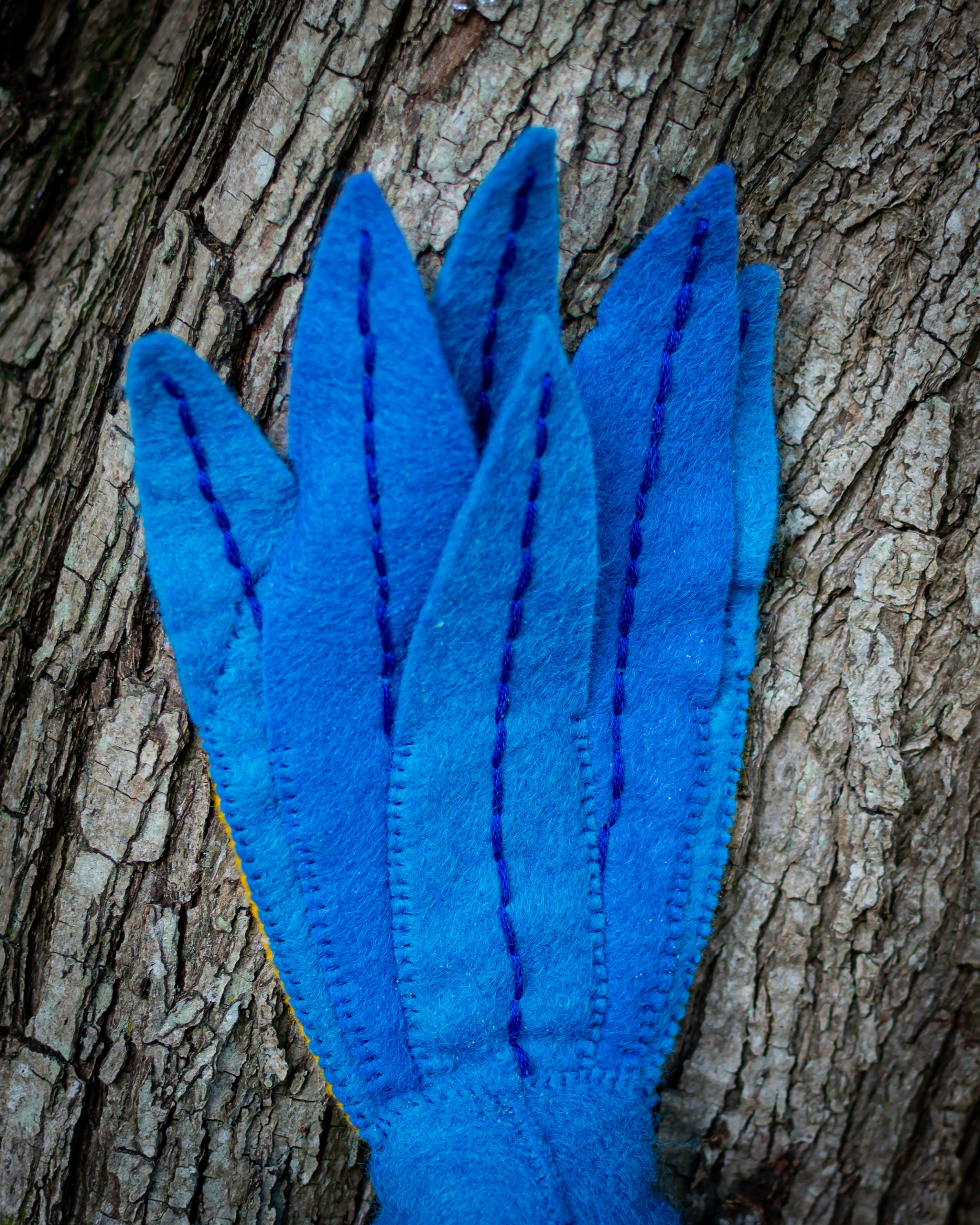Felt Parrot Pattern,blue and Gold Macaw,handmade,felt Animal,digital ...