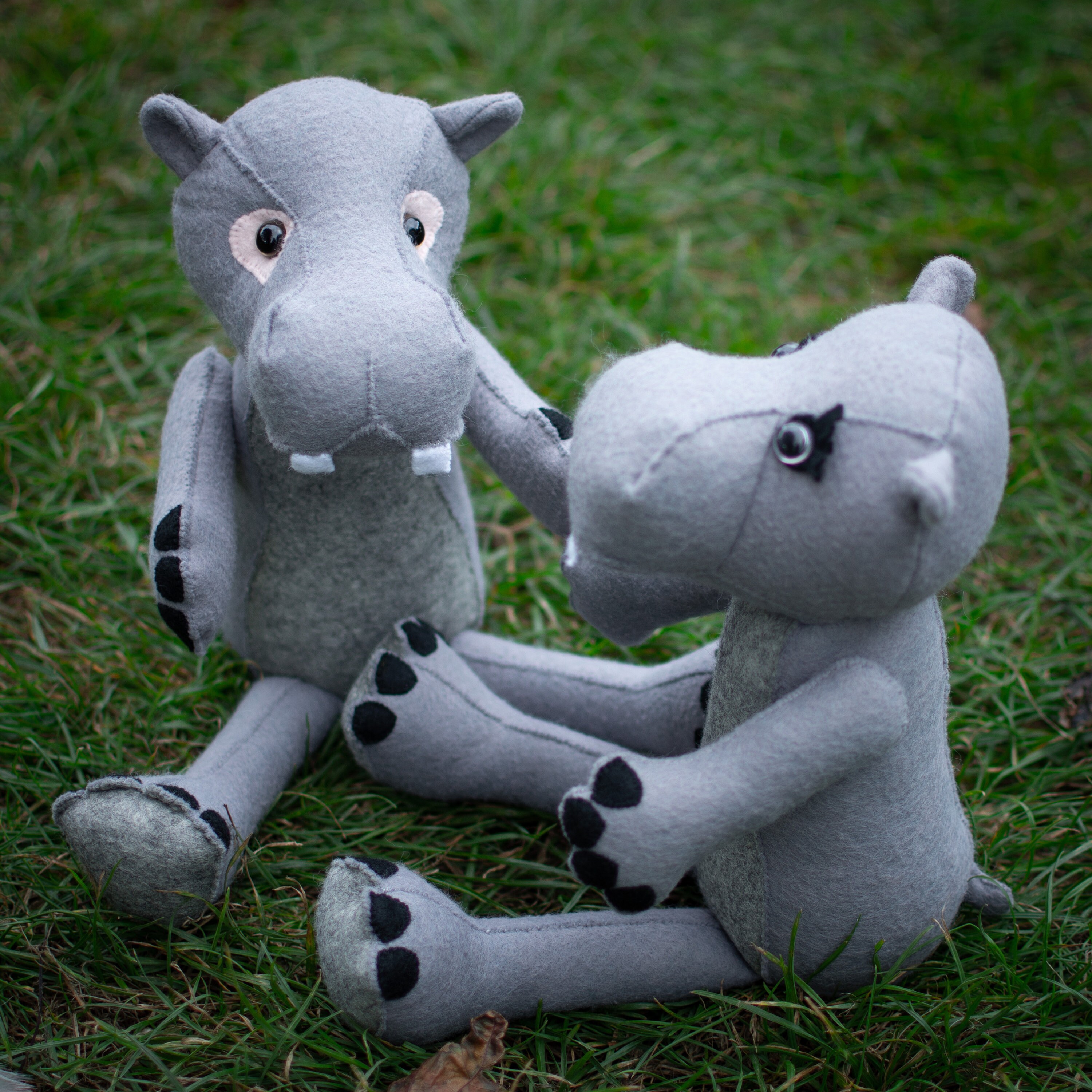 Felt Hippo Sewing Pattern, Hippopotamus, Handmade, Felt Animal, Digital ...