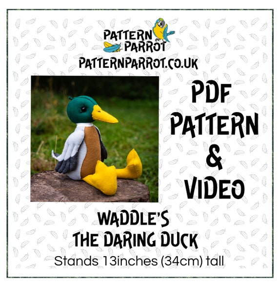 Felt Duck Sewing Pattern Mallard Handmade Felt Animal | Etsy UK