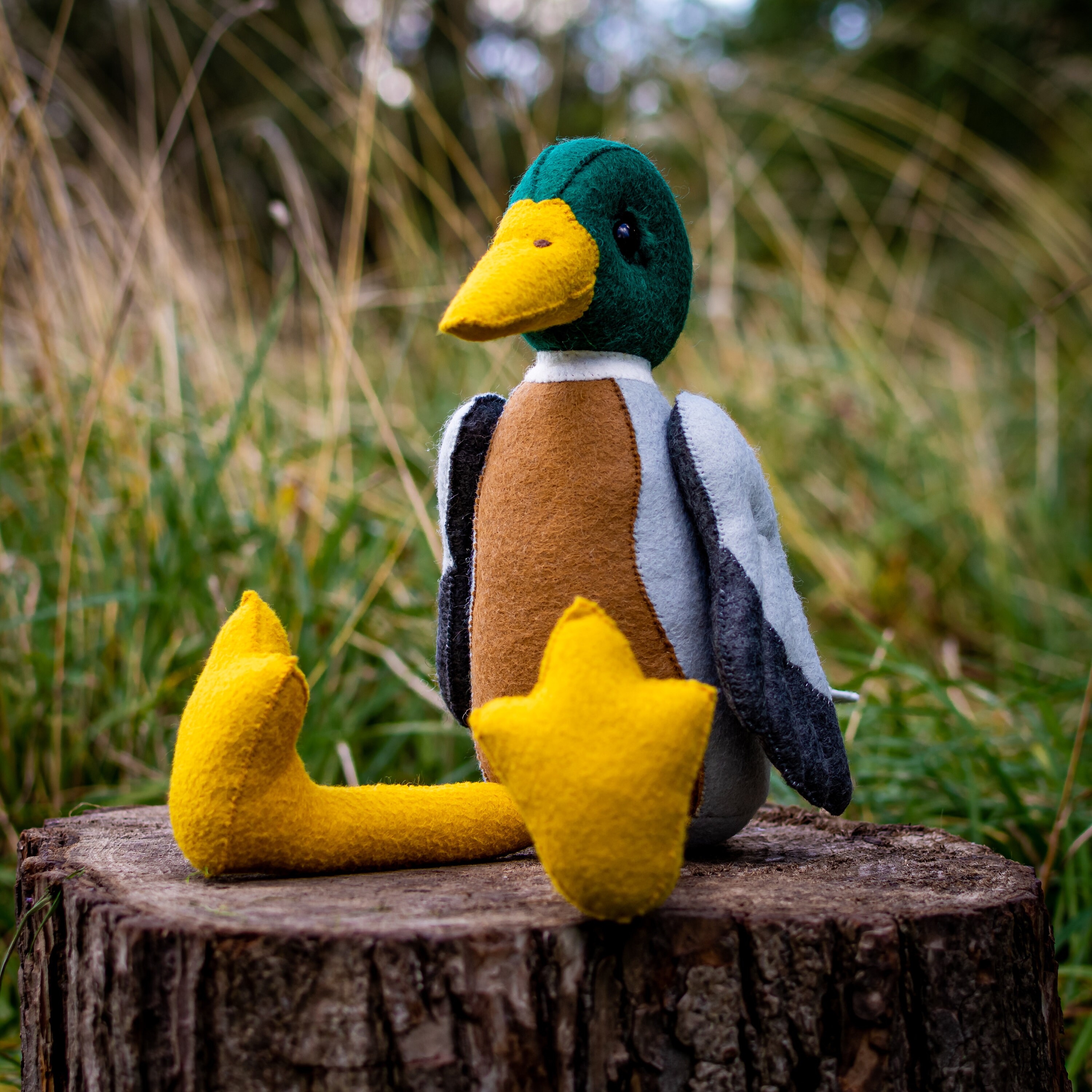 Felt Duck Sewing Pattern Mallard Handmade Felt Animal - Etsy