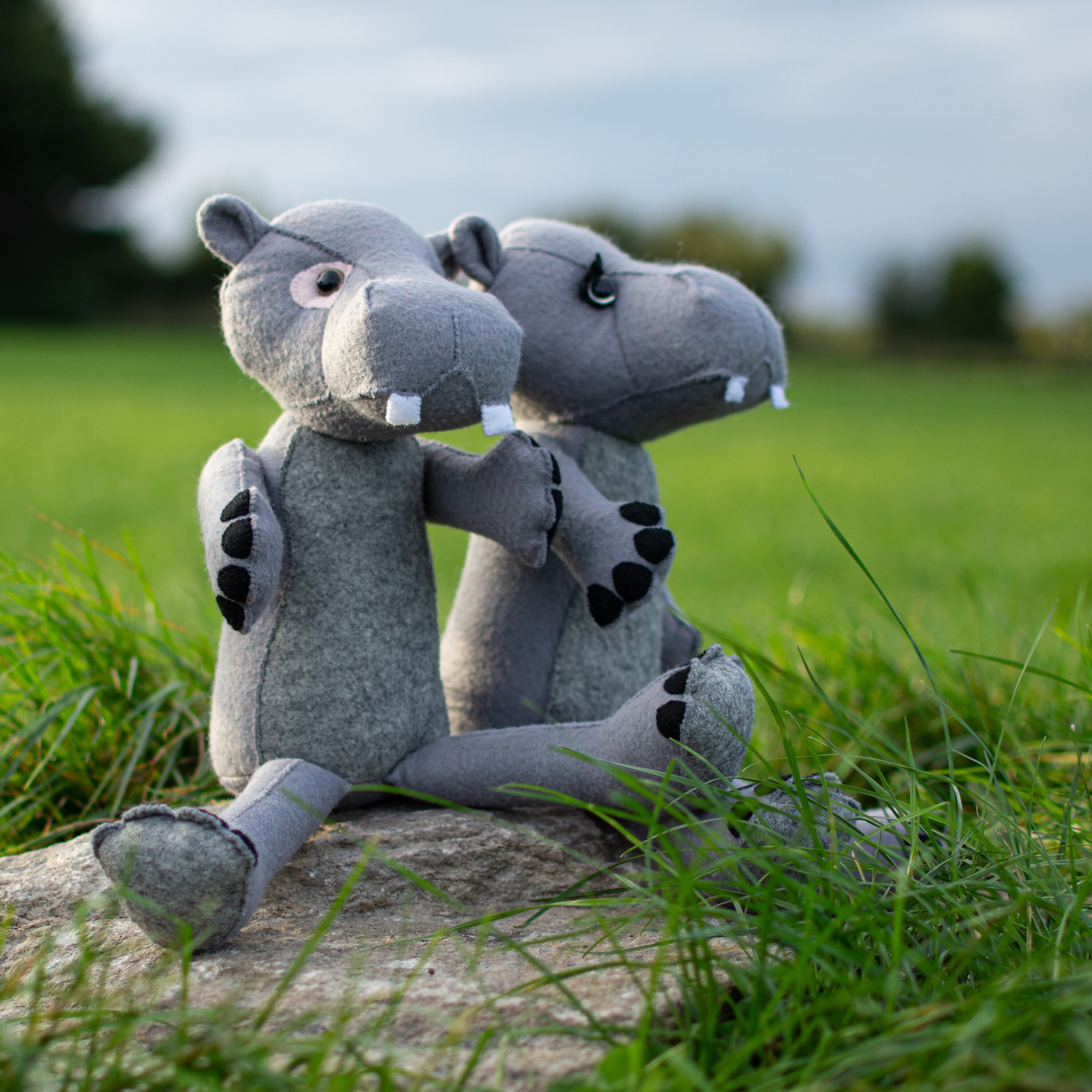 Felt Hippo Sewing Pattern, Hippopotamus, Handmade, Felt Animal, Digital ...
