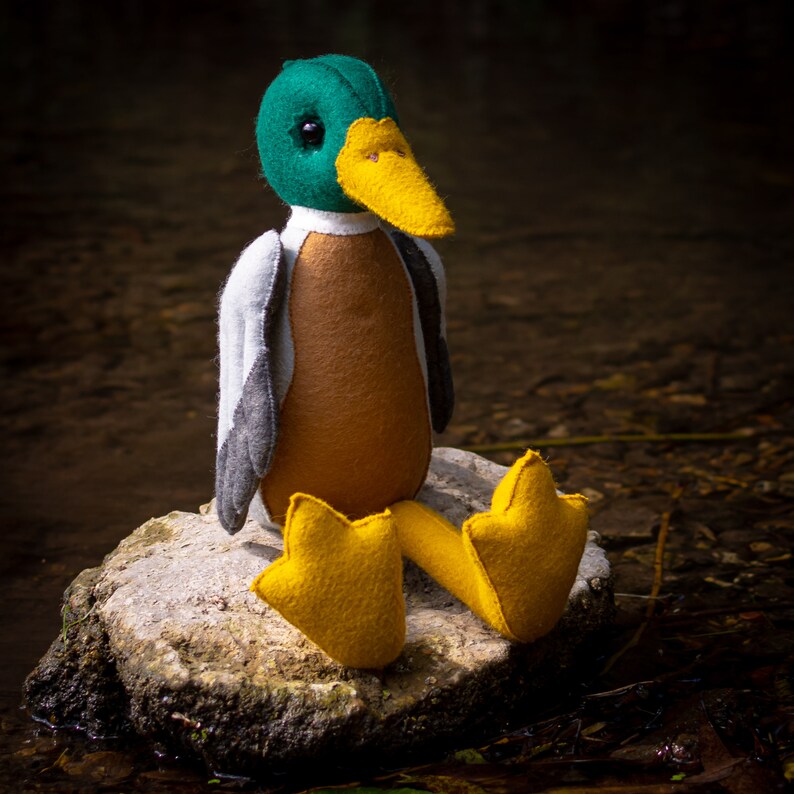 Felt Duck Sewing Pattern Mallard Handmade Felt Animal - Etsy UK