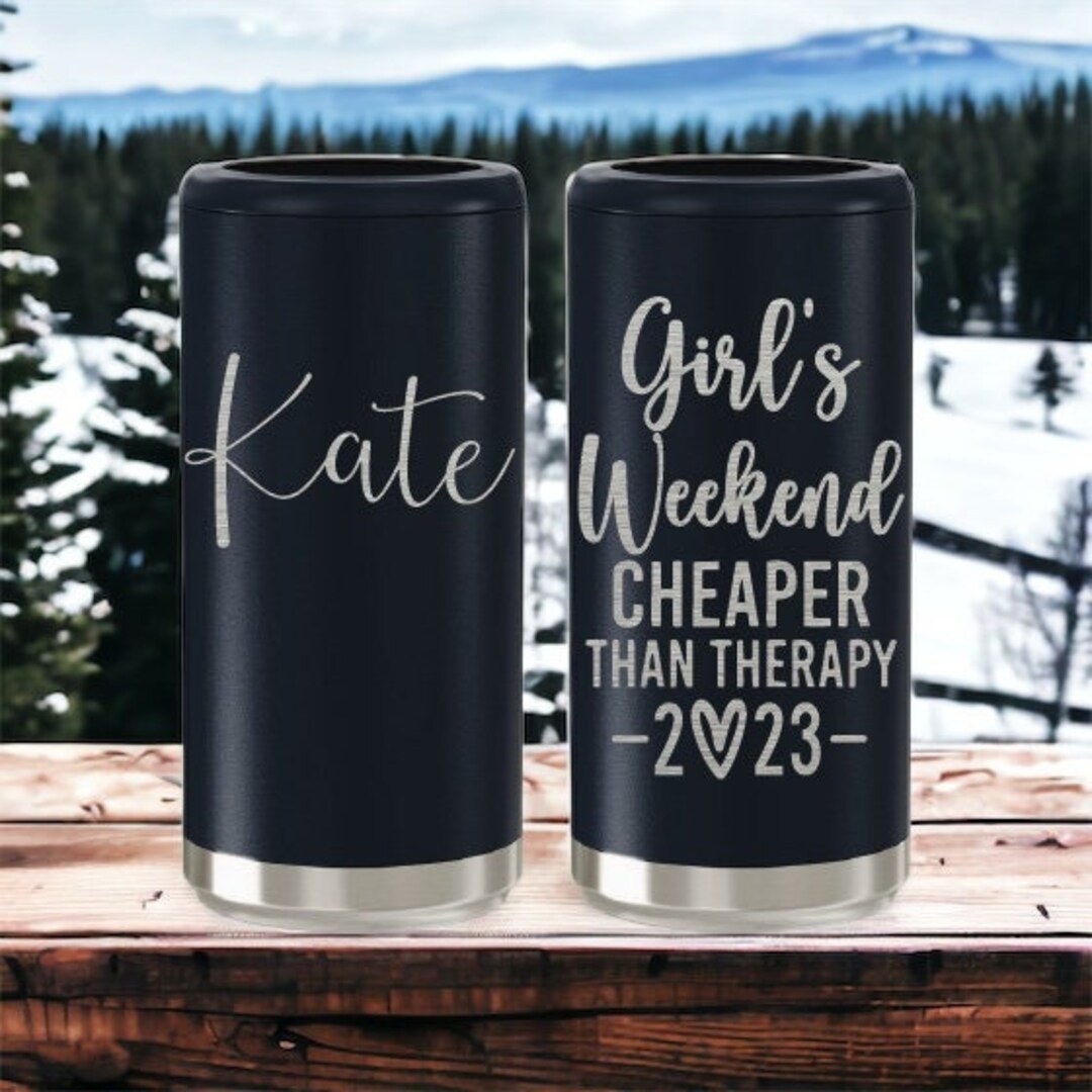 Personalized Slim Can Cooler-girls Weekend Skinny Cooler - Etsy