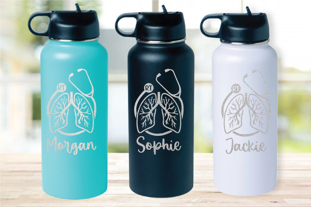 32 Oz Personalized Respiratory Therapist Water Bottle-respiratory ...