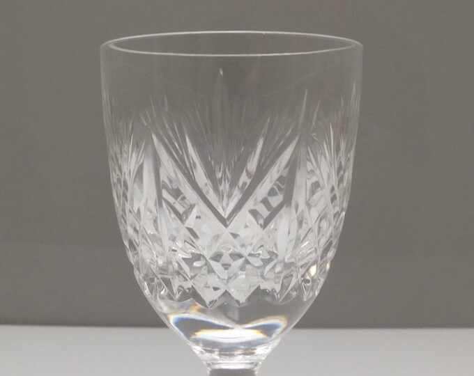 Edinburgh Crystal Iona Cut Sherry Glass 4 5/8" 11.8 Cm Tall Signed 1st ...