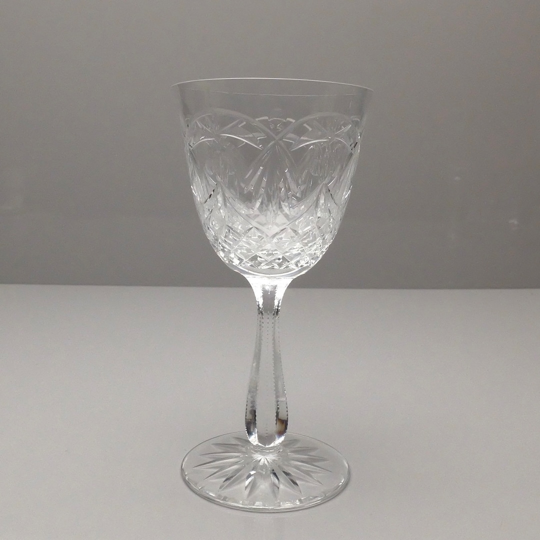Thomas Webb Crystal Jewel Cut Wine Glass, Glasses 5 3/4" 14.6 Cm Tall ...