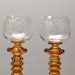 2 Fritz Heckert Hock Wine Roemers Fruiting Vine Glasses 7 1/4" 18.4 Cm ...