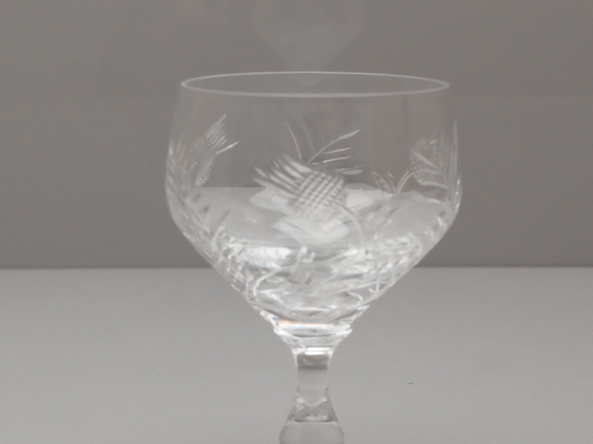 Edinburgh Crystal Floral Thistle Cut Sherry Port Glass 3 7/8 9.8 Cm ...