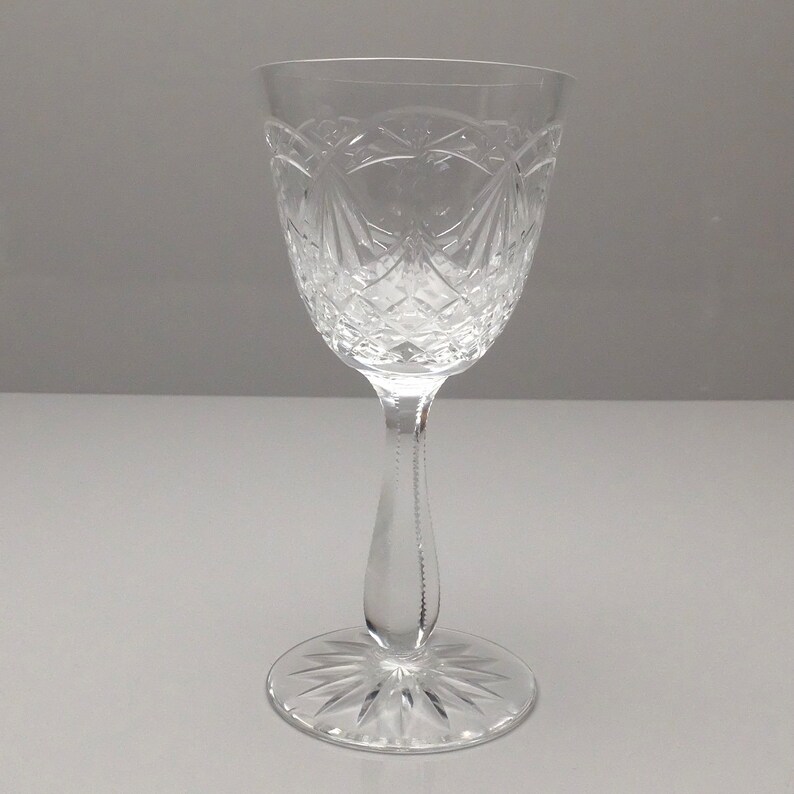 Thomas Webb Crystal Jewel Cut Wine Glass, Glasses 5 3/4" 14.6 Cm Tall ...