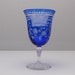 Stevens and Williams Intaglio Blue Cut to Clear Wine Glass 1930s ...