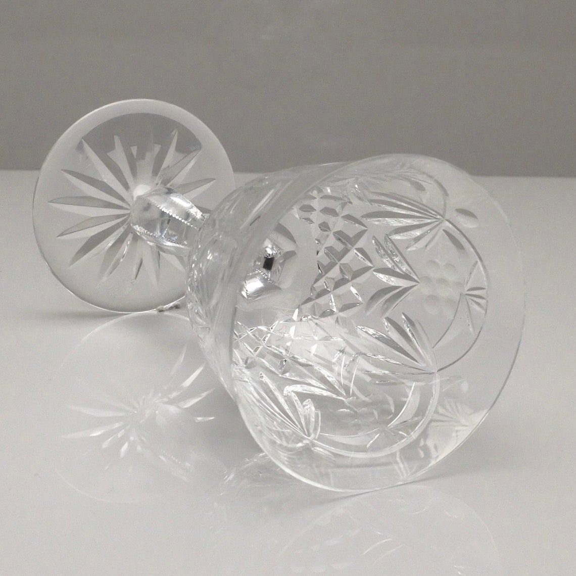 Thomas Webb Crystal Jewel Cut Wine Glass, Glasses 5 3/4" 14.6 Cm Tall ...