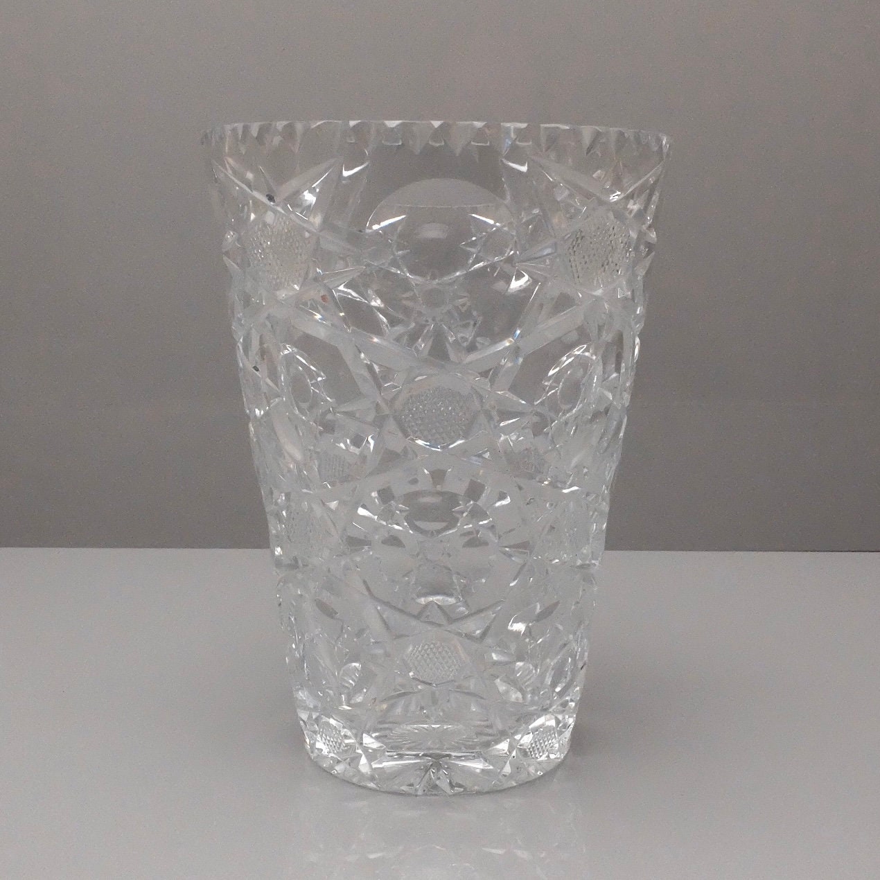 Stevens & Williams Royal Brierley Crystal Constellation Cut Vase 7 7/8 ...