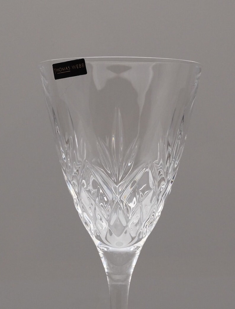 Thomas Webb Crystal ROMEO Cut Wine Glass or Glasses 8 1/4" 21cm - Etsy