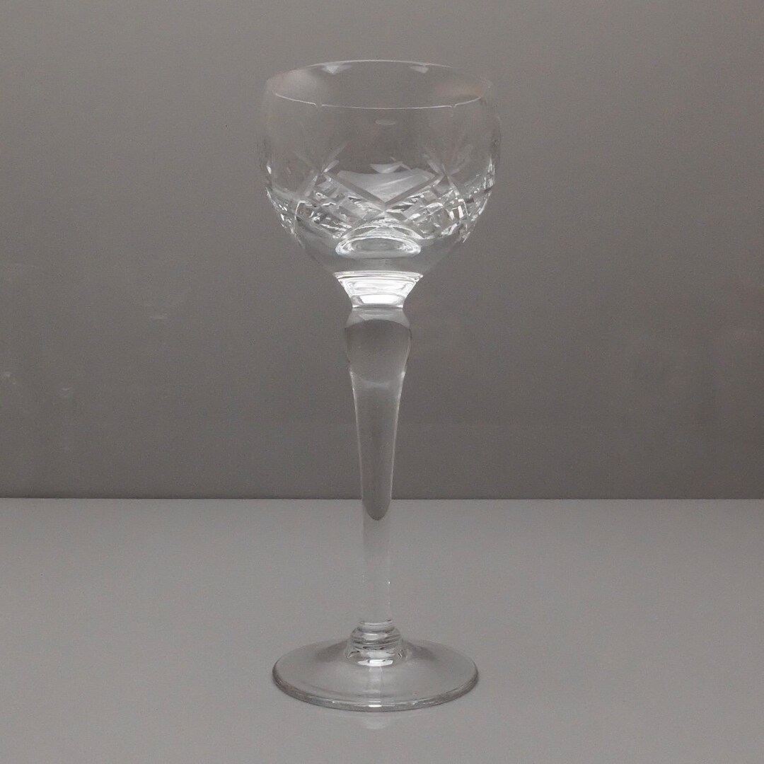 Royal Brierley Crystal Elizabeth Cut Hock Glass 7 5/8" 19.4 Cm Tall 1st ...