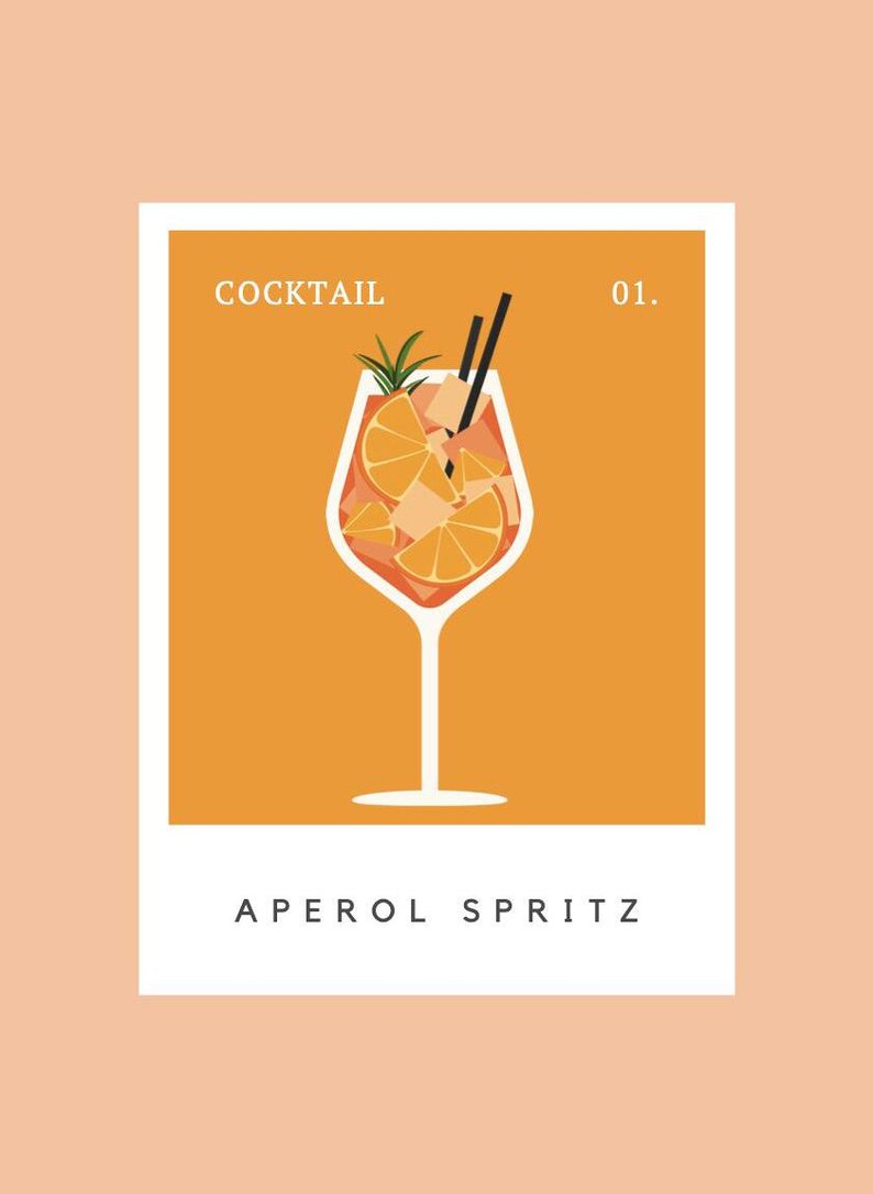 Aperol Spritz Wall Art - Etsy