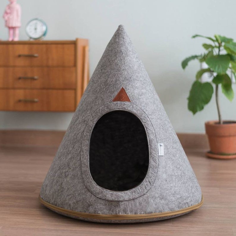 Pet Cave/bed With Cushion Pets up to 45lbs travel Friendly - Etsy