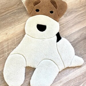 Hand Tufted Wire Fox Terrier Rug 20x15 - Etsy
