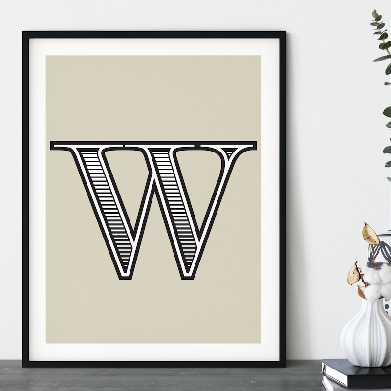 Abstract Letter Art - Etsy