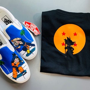 Matching Custom Anime Vans and T-shirt - Etsy